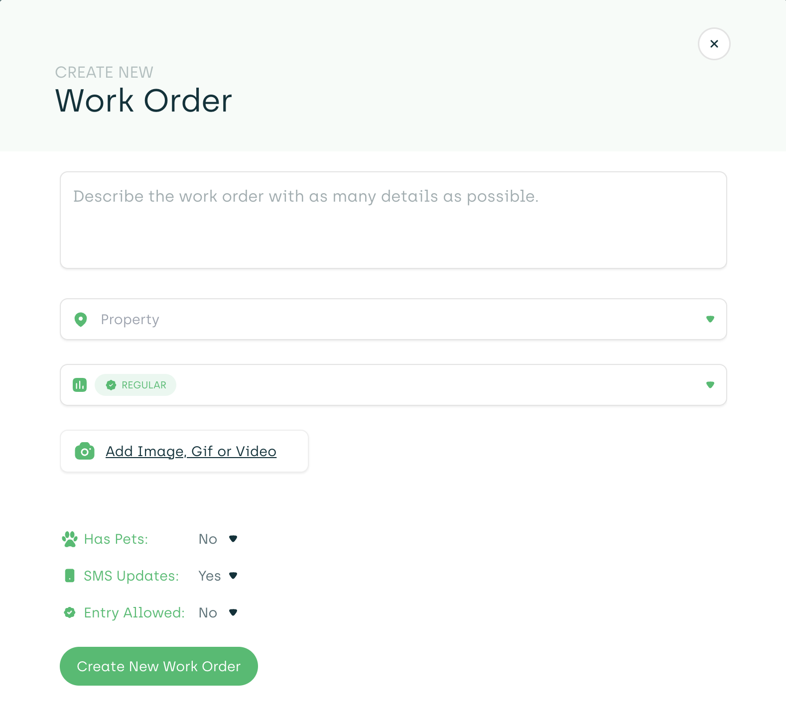 Creating Work Orders